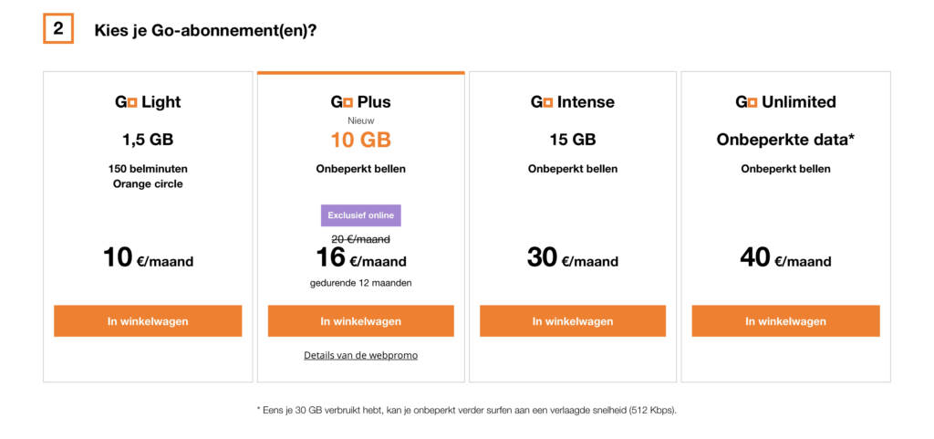 Orange Go Plus abonnees krijgen nu 10GB mobiele data voor 20 euro per ...
