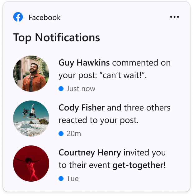 Windows 11 krijgt notificatiewidget voor Facebook - TechPulse